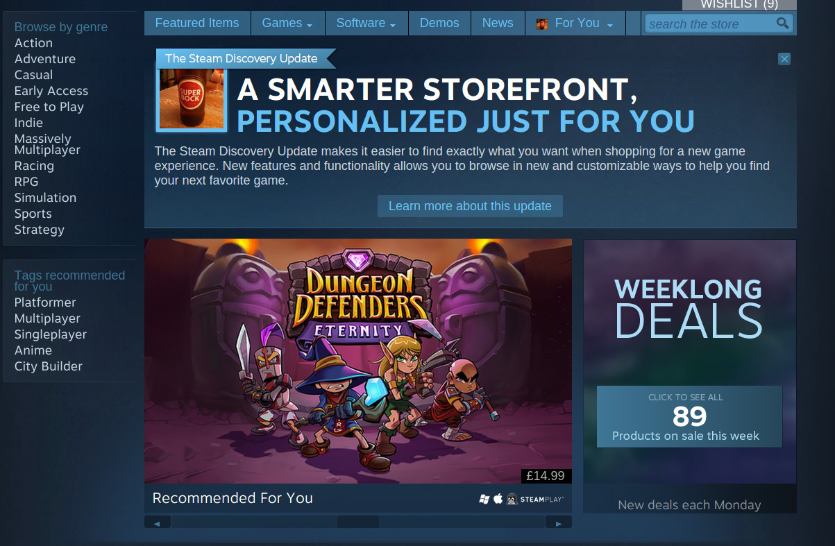 New Steam Store, Lots Of New Stuff | GamingOnLinux